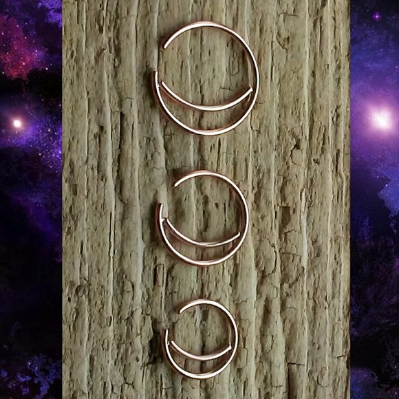 Jewelry | Crescent Moon Stainless Hoop | Poshmark